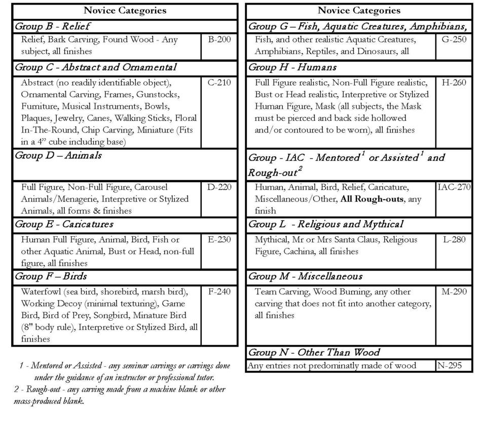 Novice Categories novice-categories